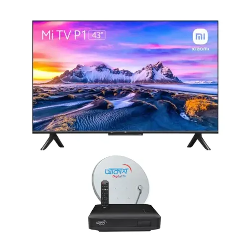 Xiaomi Mi P1 43" Smart Android 4K TV & Wall Mount Bundle Price in BD